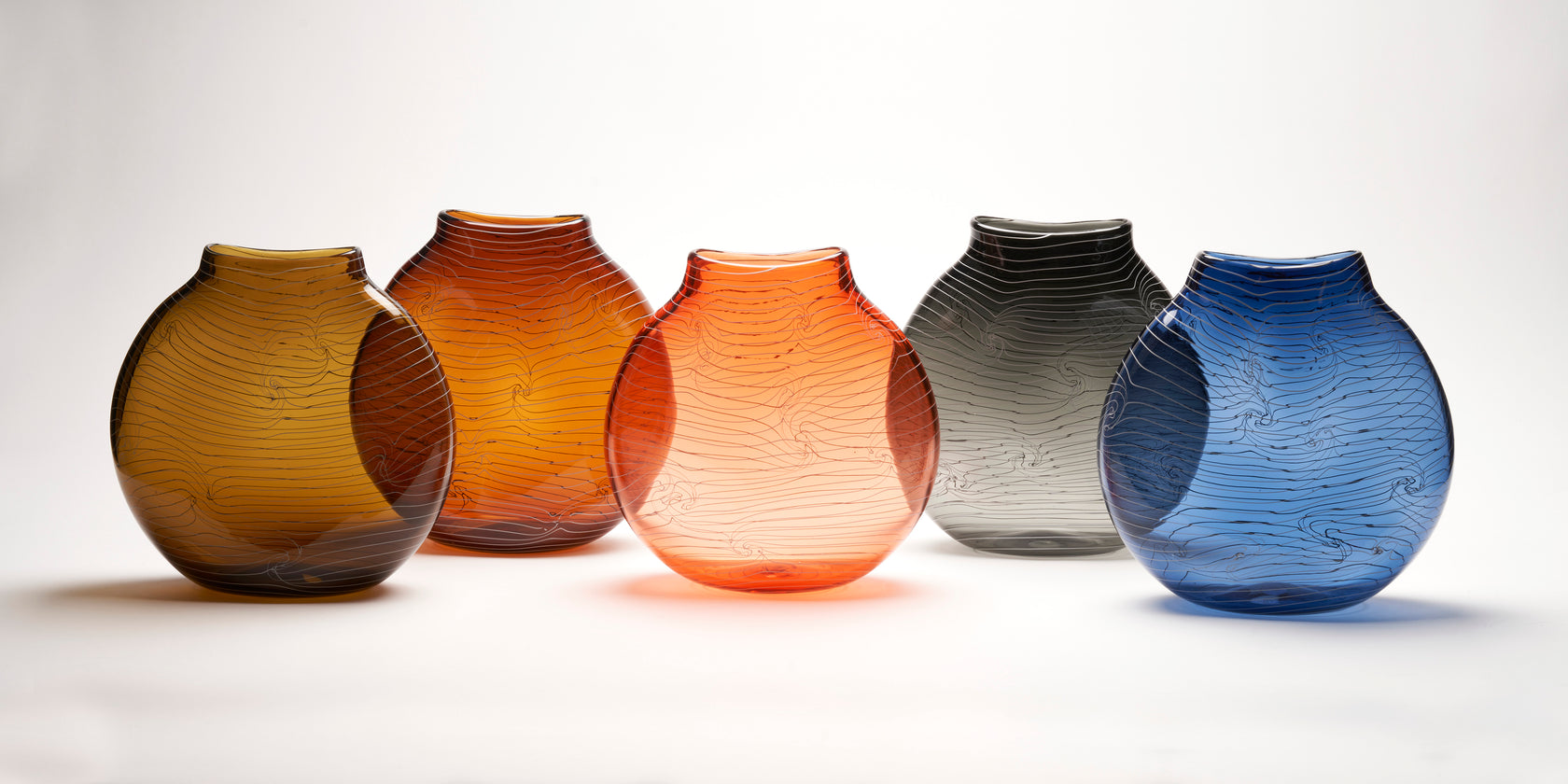 Topographic Flat Vase – Small Batch Glass
